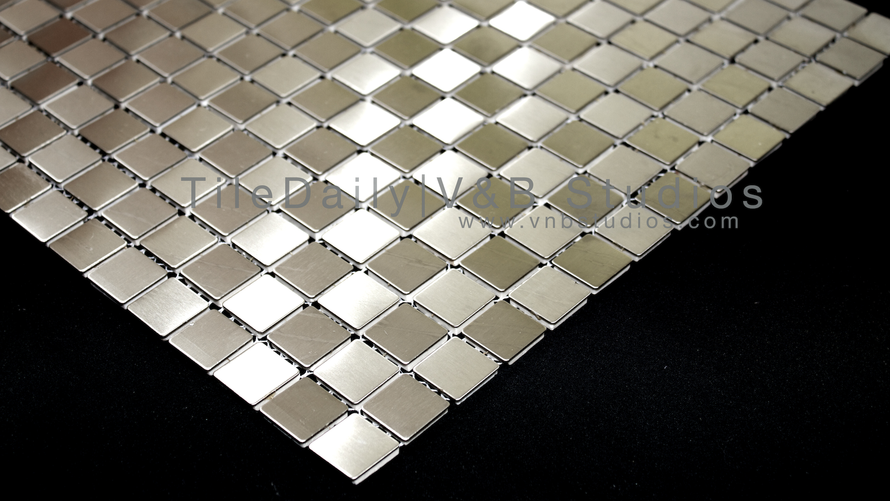 Small Square Brushed Steel Mosaic Tile – tiledaily