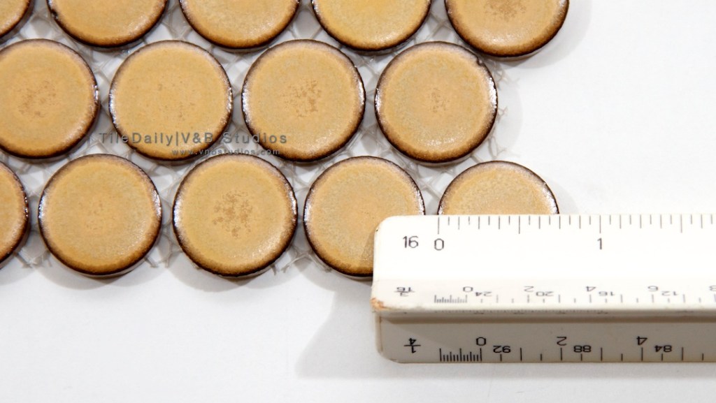 Vintage Yellow Penny Round Porcelain Mosaic – tiledaily