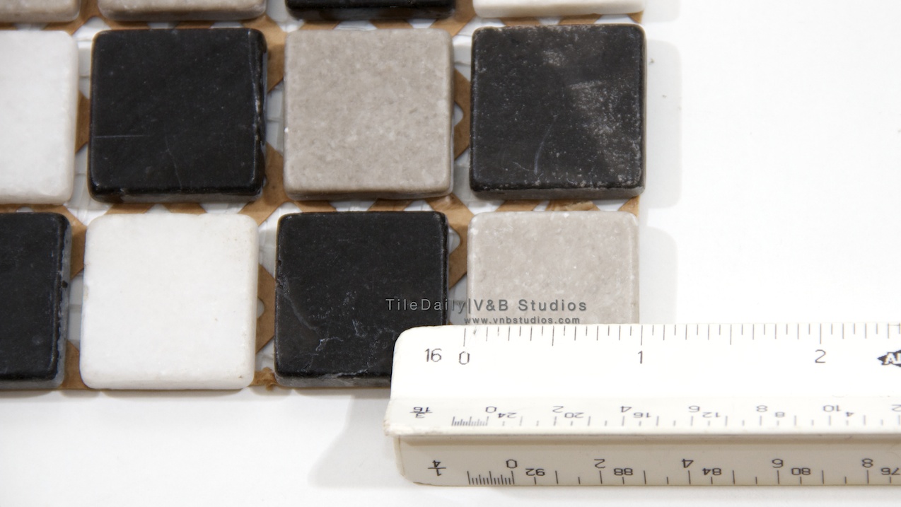 Tumbled Marble Mosaic, Mixed Grey – tiledaily