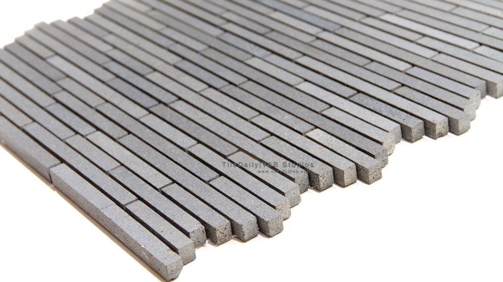 Basalt Linear Brick Mosaic – tiledaily