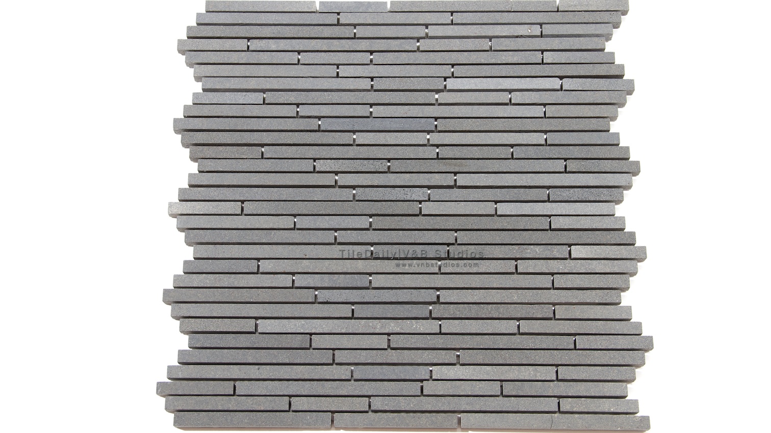 Basalt Linear Brick Mosaic – tiledaily
