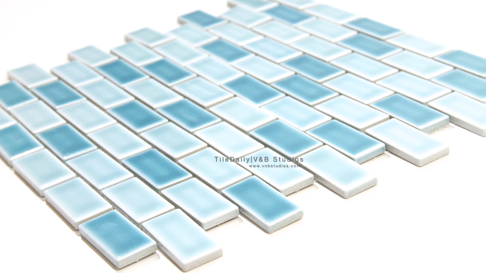 Brick Porcelain Mosaic, Mix Blue – tiledaily