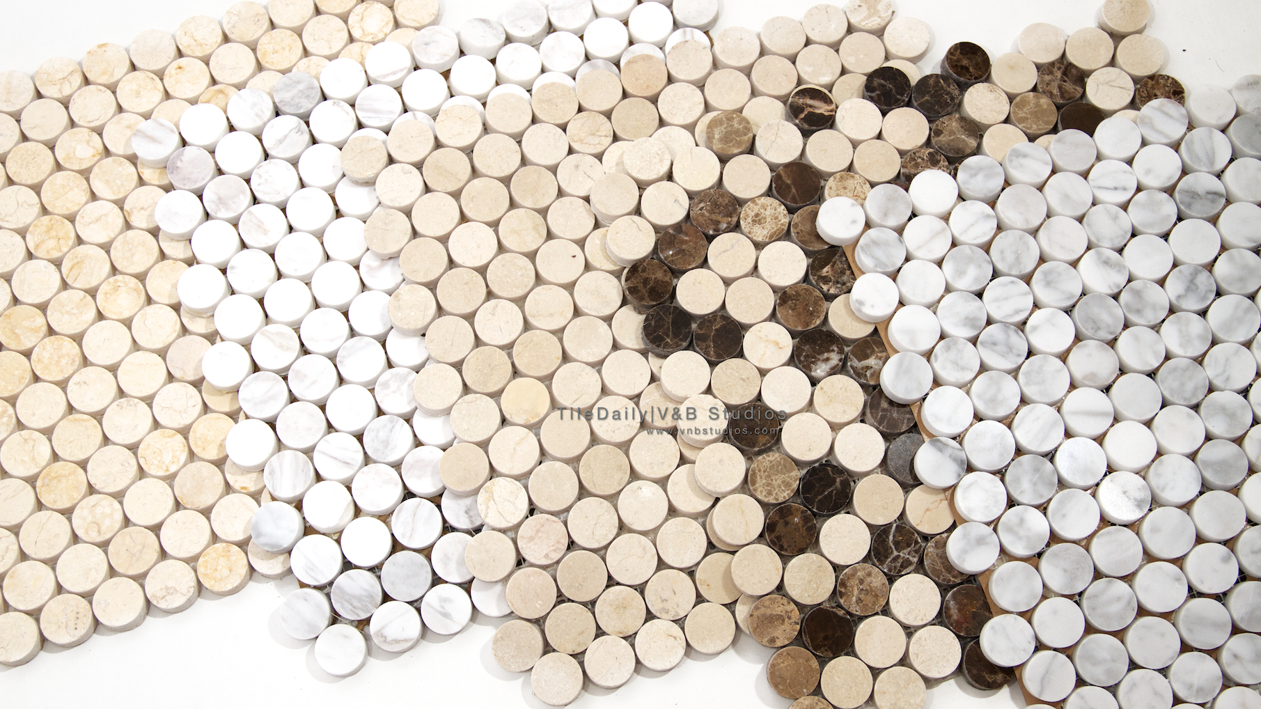 Penny Round Marble Mosaic – tiledaily