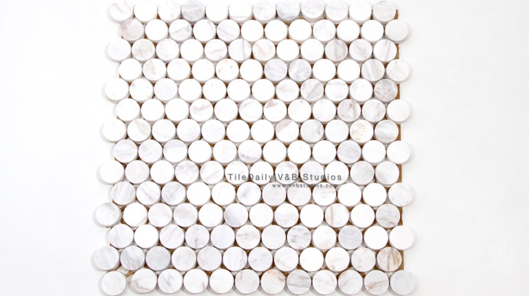 Penny Round Marble Mosaic – tiledaily