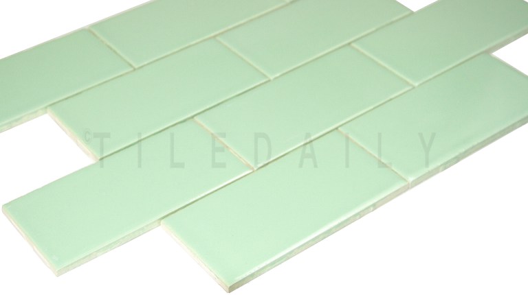 Ceramic Subway Tile, Mint Green – tiledaily