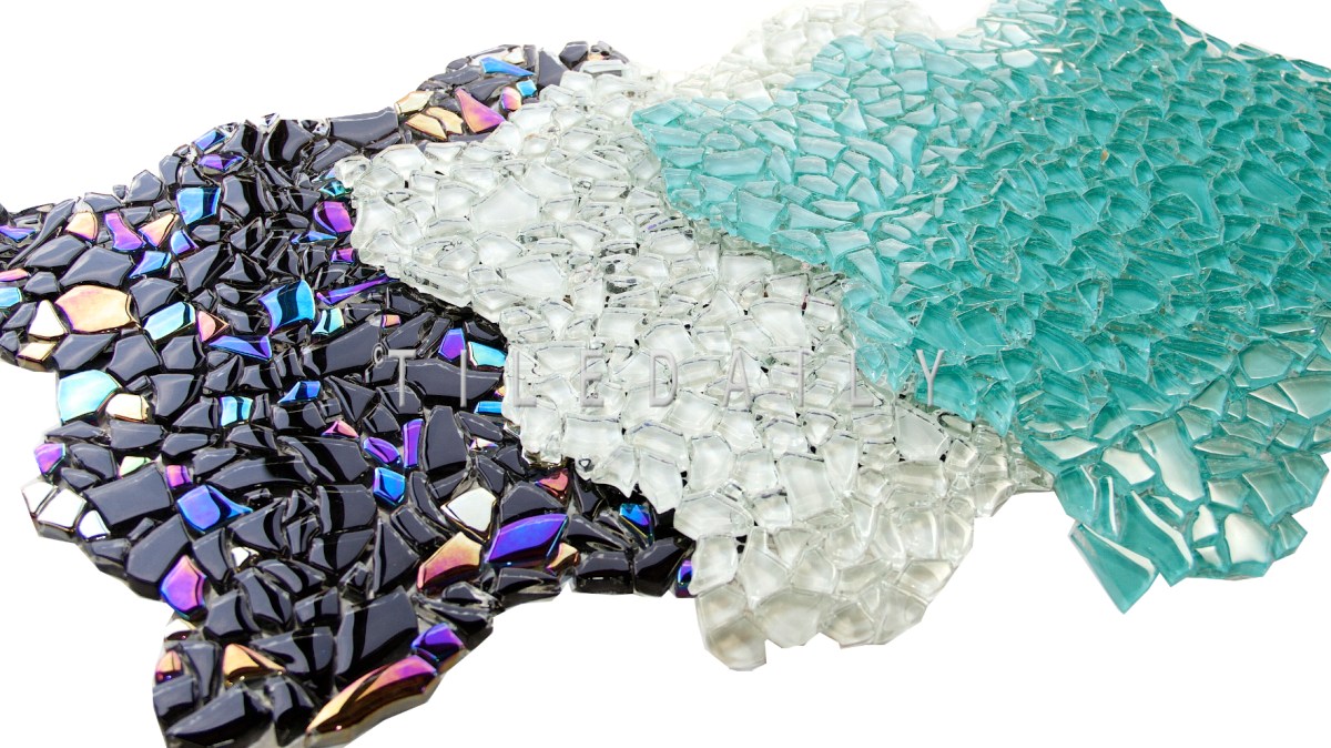 Jagged Crystal Glass Mosaic, 3 Colors – tiledaily