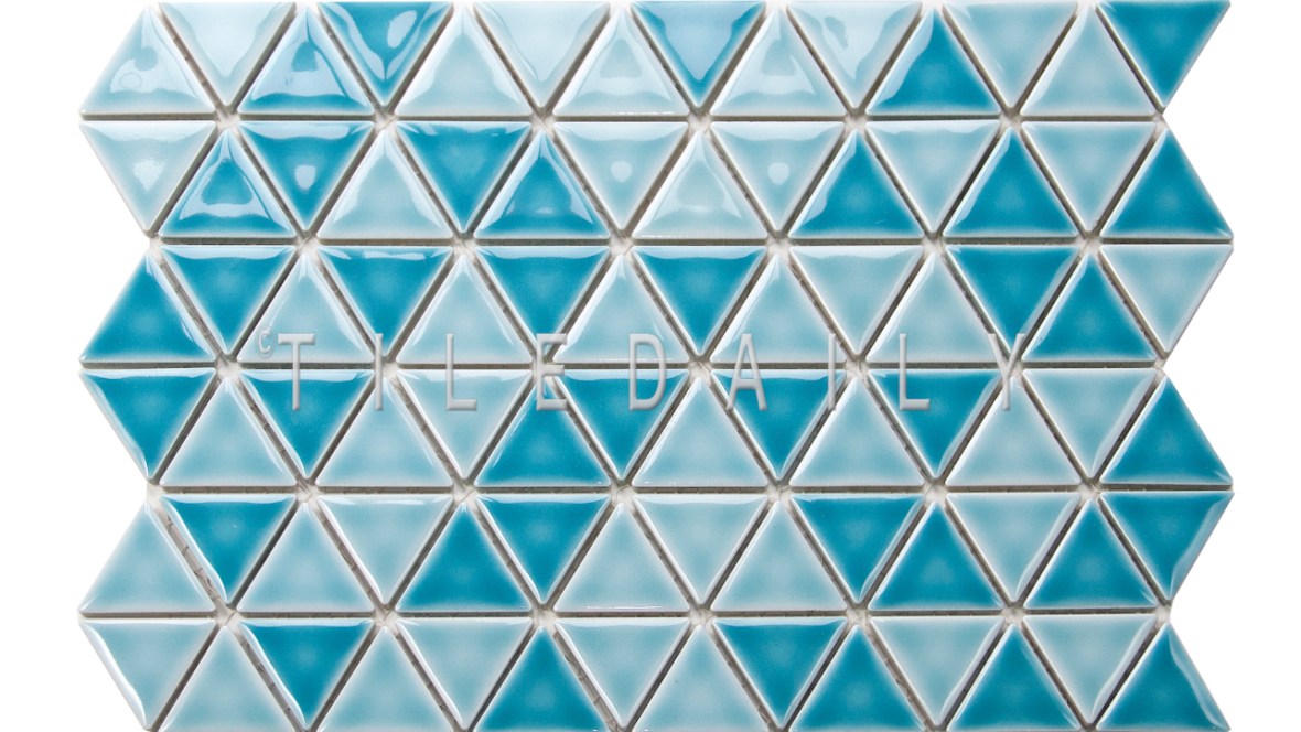 Turquoise Triangle Mosaic Tile – tiledaily