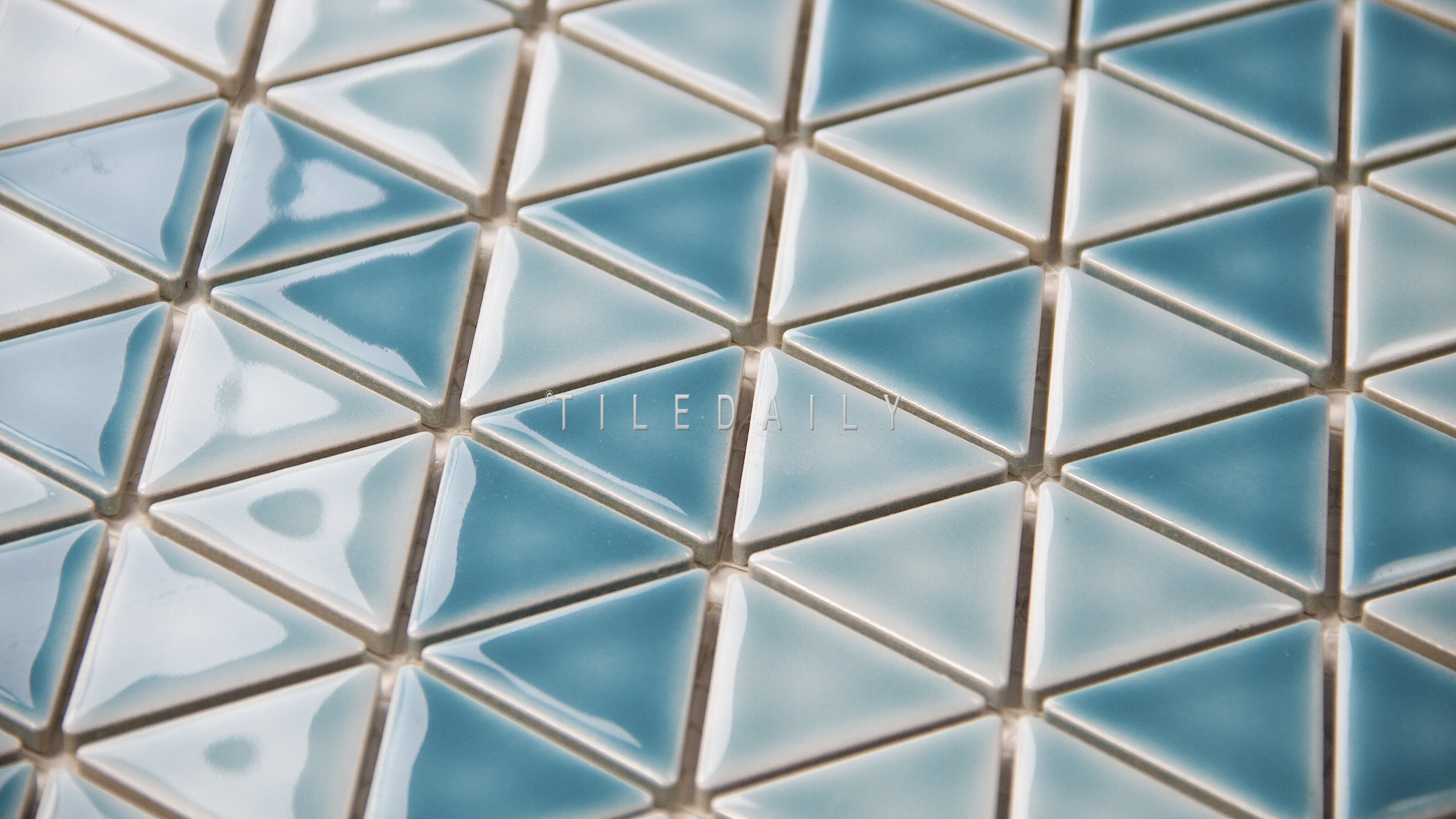 Turquoise Triangle Mosaic Tile – tiledaily